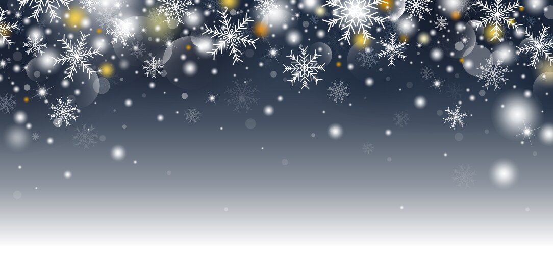 Christmas background design of snow falling Vector Image