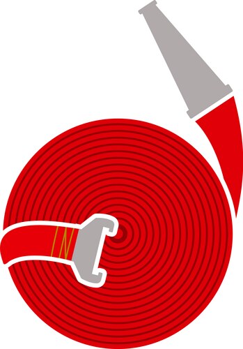 A fire hose reel Royalty Free Vector Image - VectorStock