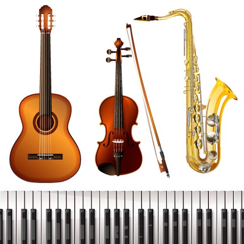 Isolated set instruments on white background Vector Image
