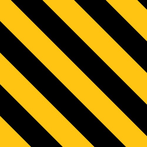 Warning yellow black diagonal stripes line safety Vector Image