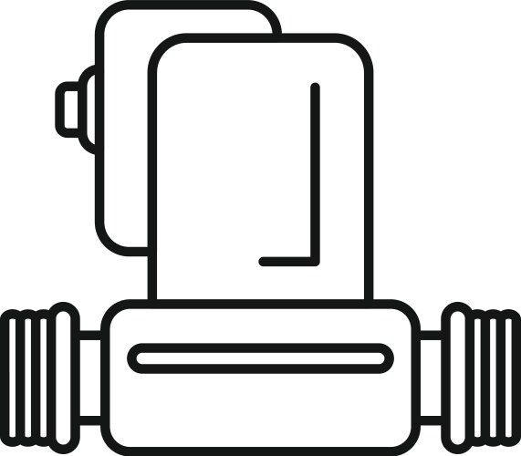 Water meter icon showing water consumption Vector Image