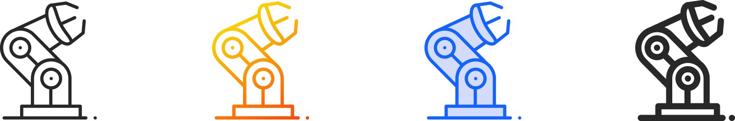 Bowman iconthin linear gradient blue stroke Vector Image