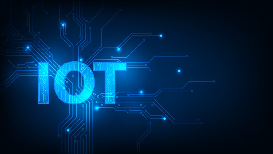 Futuristic internet of things concept iot design Vector Image