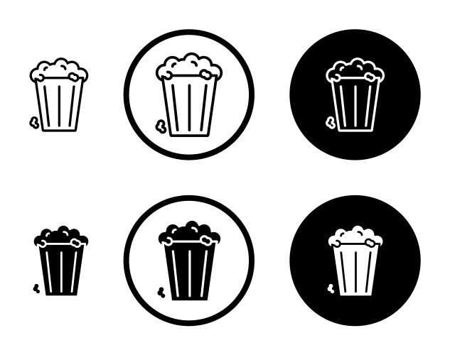 Popcorn icon Royalty Free Vector Image - VectorStock