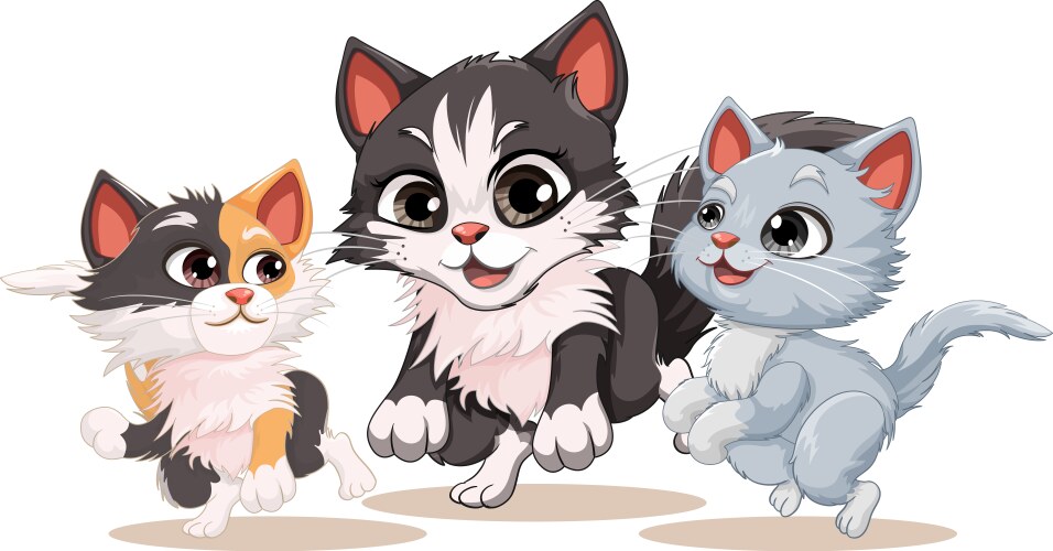 Adorable combat cats in uniforms Royalty Free Vector Image
