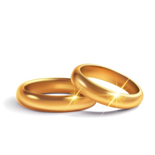Elegant Golden Wedding Rings – Royalty-Free Vector | VectorStock