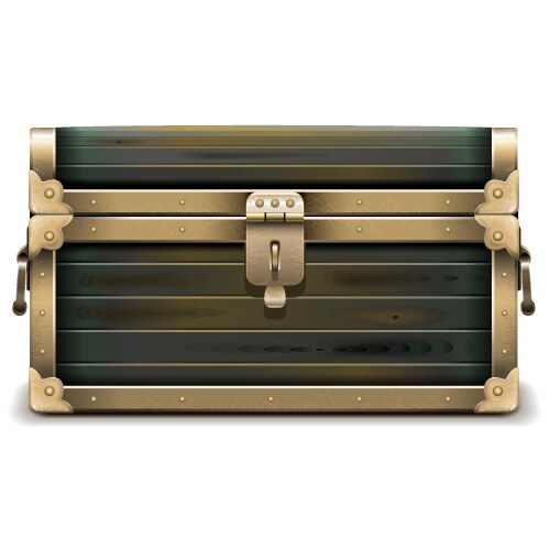 Old medieval chest Royalty Free Vector Image - VectorStock