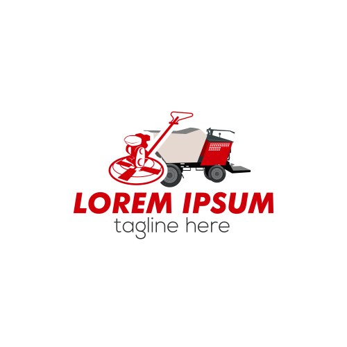 Construction concrete power trowel logo Royalty Free Vector