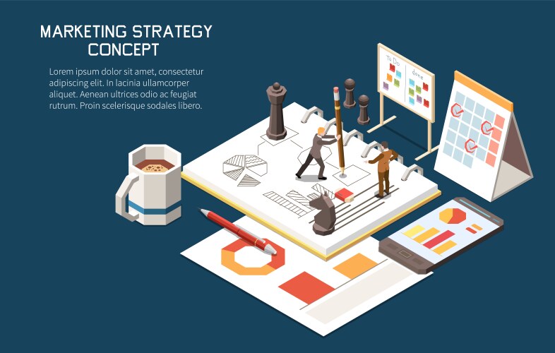 Strategy concept Royalty Free Vector Image - VectorStock