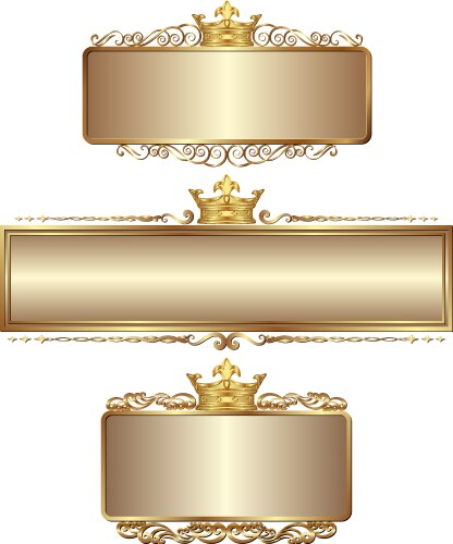 Golden frames Royalty Free Vector Image - VectorStock