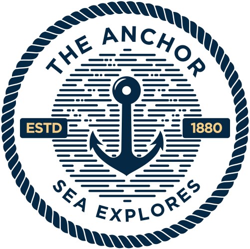 Anchor with circular rope Royalty Free Vector Image