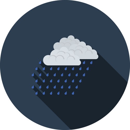 Rainfall like from bucket icon Royalty Free Vector Image