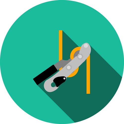 Alpinist rope ascender icon Royalty Free Vector Image