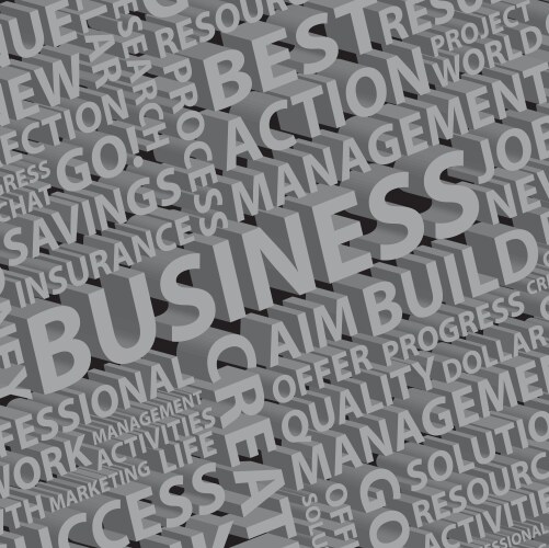 Business words typography Royalty Free Vector Image