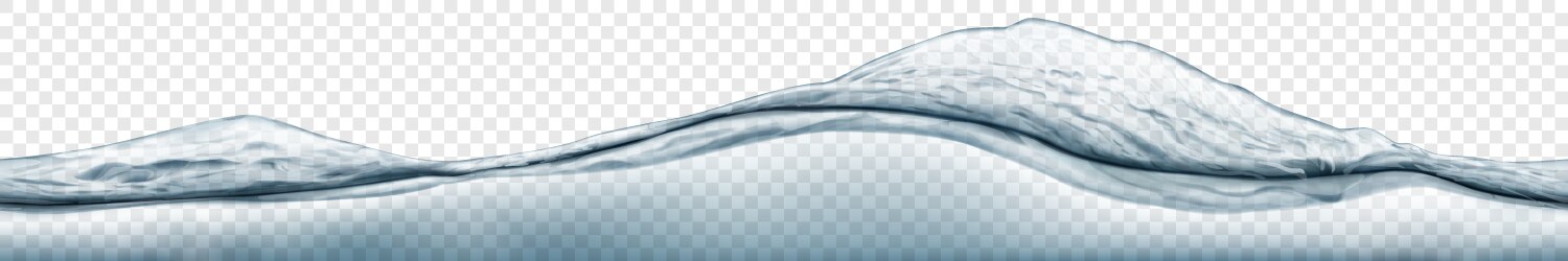 Translucent water wave with drops Royalty Free Vector Image