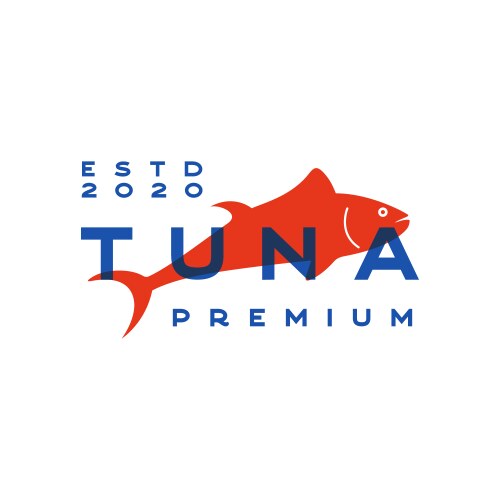 Gold fish silhouette logo designs Royalty Free Vector Image