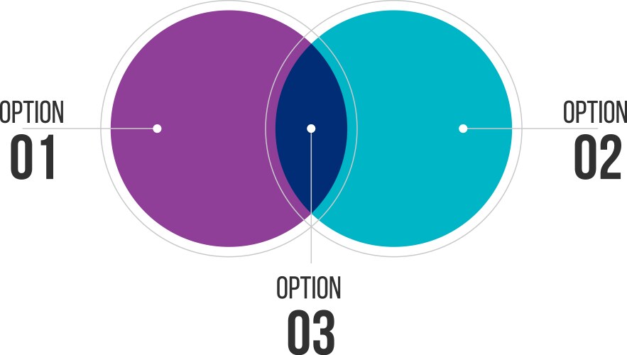 Infographic element two connected circles isolated