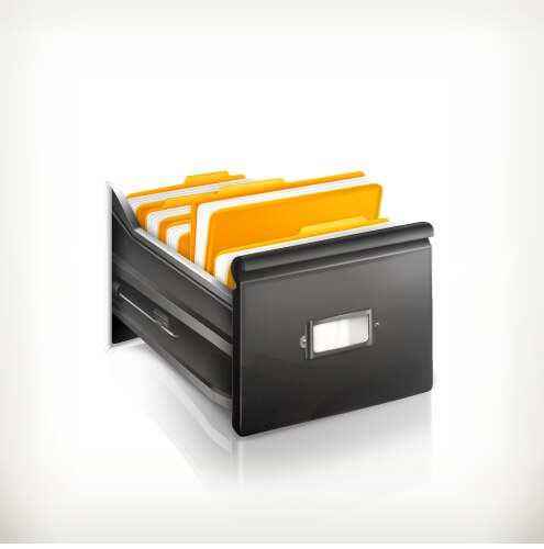 Open card catalog Royalty Free Vector Image - VectorStock