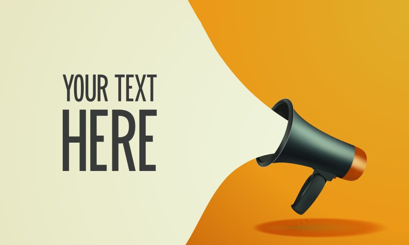 Realistic 3d simple black megaphone icon Vector Image