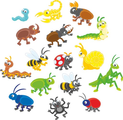 Cartoon Insect Collection Royalty Free Vector Image