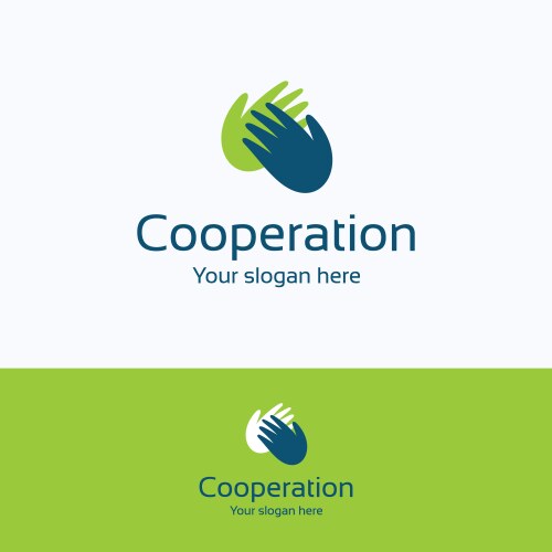 Co Operative Hand Logo Cooperative Logo Stock Vector Images Alamy