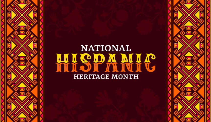 Hispanic heritage month banner ethnic ornament Vector Image