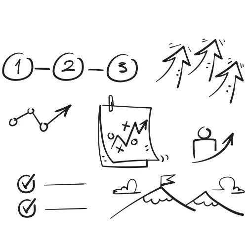 Progress over perfection - hand lettering Vector Image