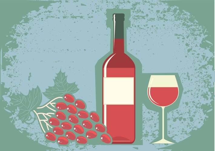 Wine and vineyard Royalty Free Vector Image - VectorStock