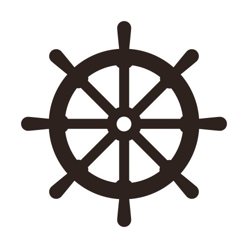 Anchor and rudder sign Royalty Free Vector Image