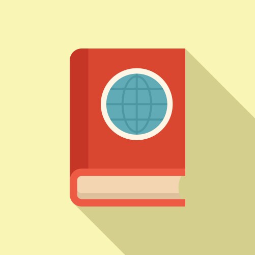 Computer book store icon flat internet Royalty Free Vector