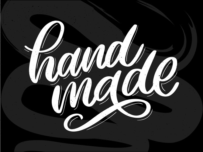 Hand made icon sign lettering slogan Royalty Free Vector