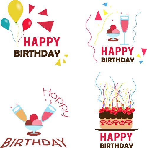 Happy Birthday Logo Vector Images (over 65,000)