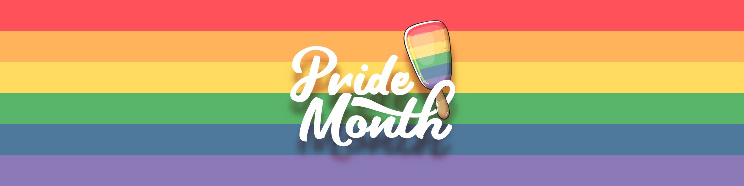 Happy pride month horizontal banner Royalty Free Vector