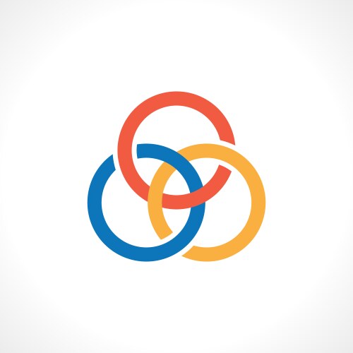 Olympic rings games logo editorial Royalty Free Vector Image