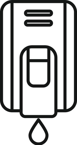 Wall mounted automatic sensor soap dispenser icon Vector Image