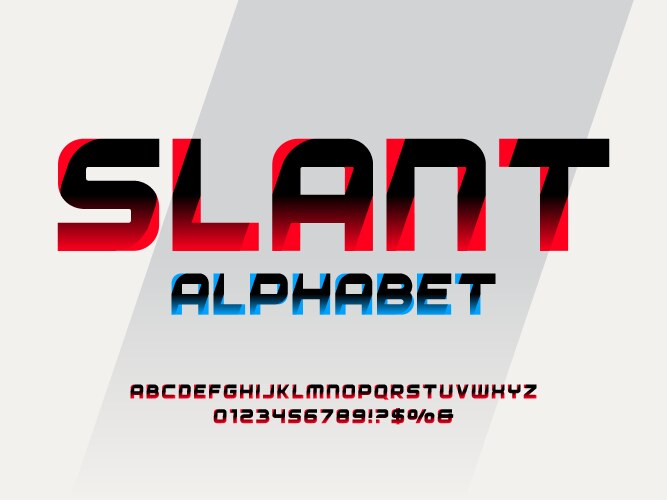 Sport modern alphabet and number fonts racing Vector Image
