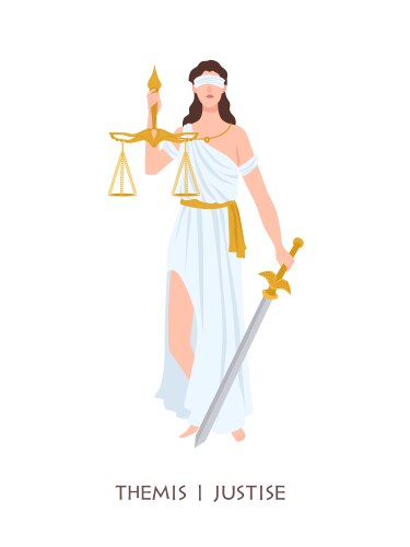 Themis statue Royalty Free Vector Image - VectorStock
