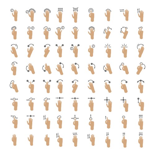 Dimensions and measurement of human hand Vector Image