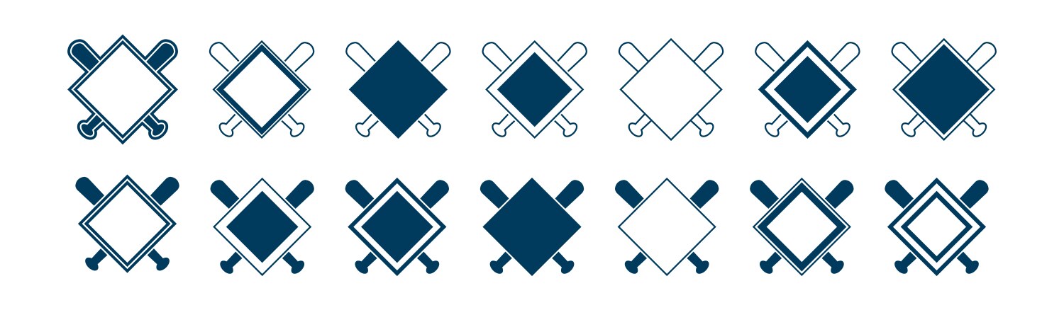 Baseball home plate icon template Royalty Free Vector Image