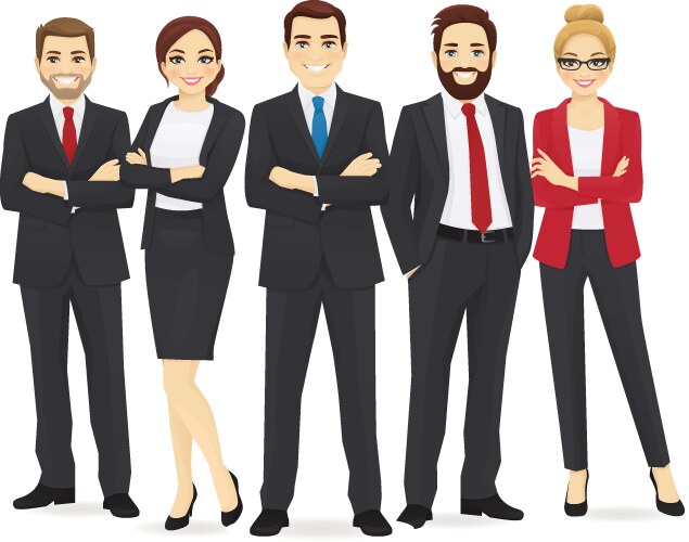 Business team set Royalty Free Vector Image - VectorStock