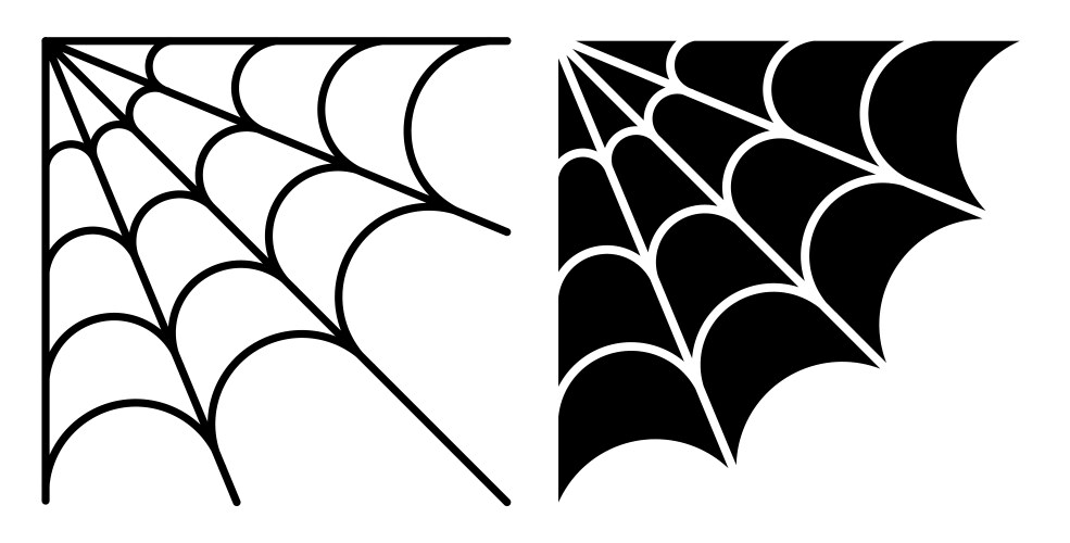Corner Spider Web Pattern Halloween, Spider Web Door Corner SVG