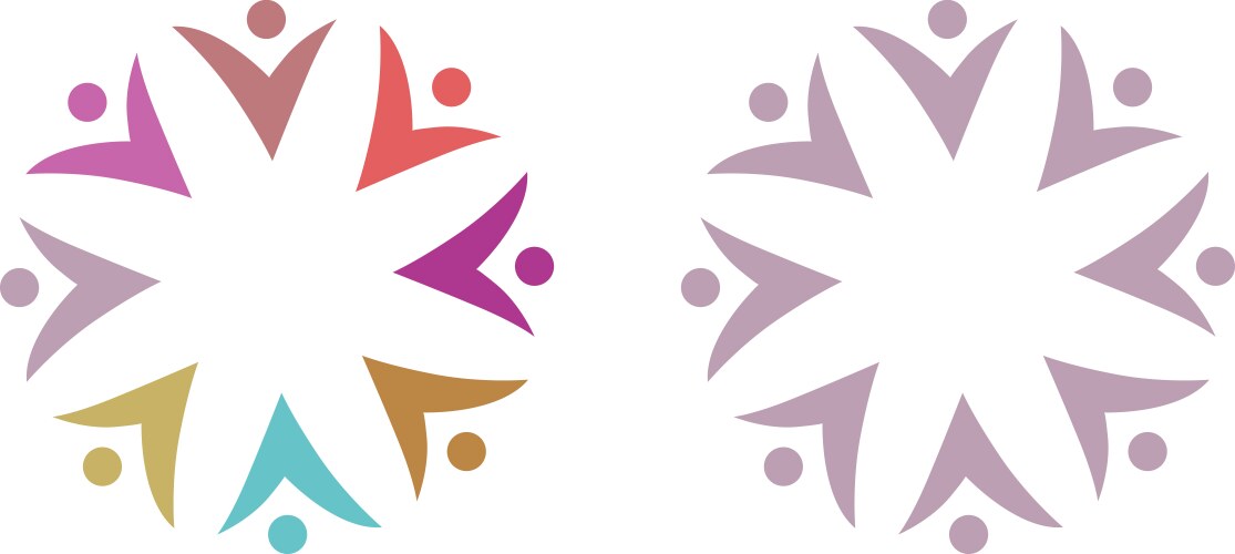 People teamwork coworking employers logo Vector Image