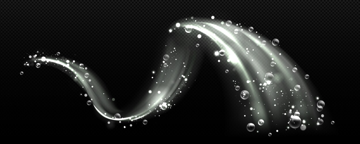 Clean detergent wave and soap swirl light effect Vector Image