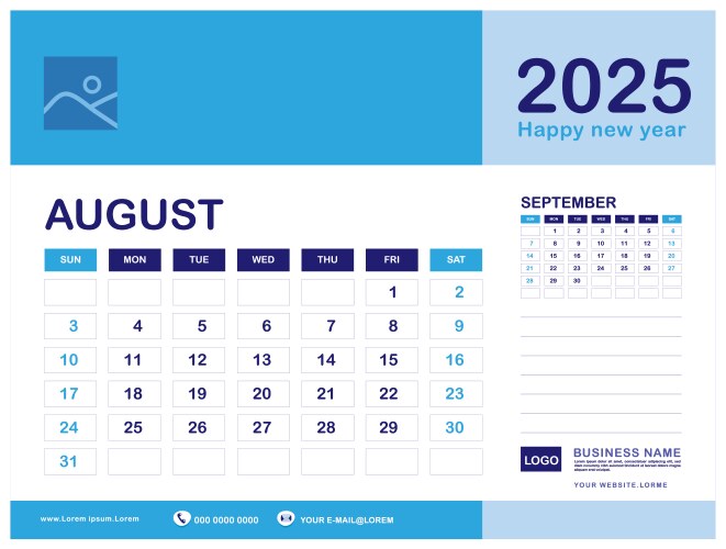 August 2025 Vector Images (over 2,700)