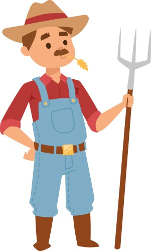 Farmer isolated Royalty Free Vector Image - VectorStock