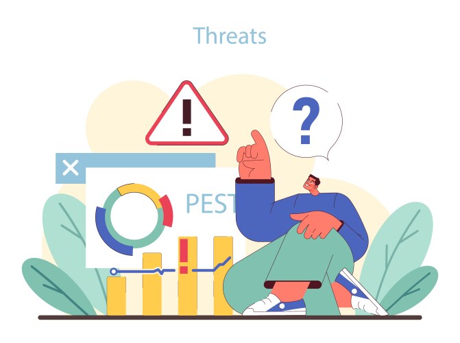 Pest analysis concept Royalty Free Vector Image
