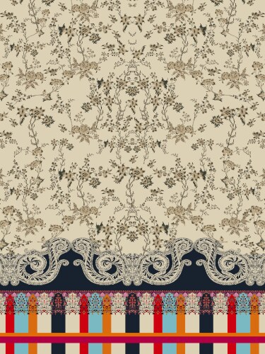 Textile digital design fabric print wallpaper Vector Image