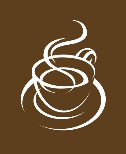 Decorative cup of coffee Royalty Free Vector Image