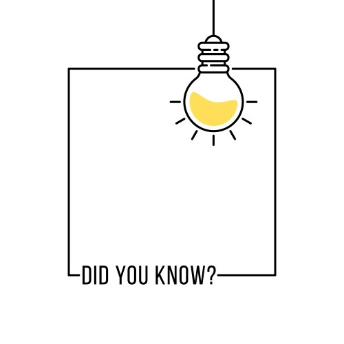 Linear did you know frame with lightbulb Vector Image