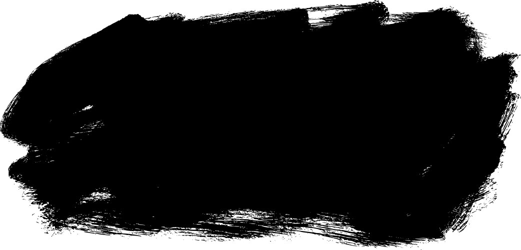 Hand drawn black rectangle inky paint brush Vector Image